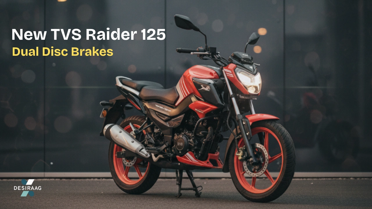 TVS Raider 125 New Variant: Dual Disc Brakes, Wider Tyres & Connectivity